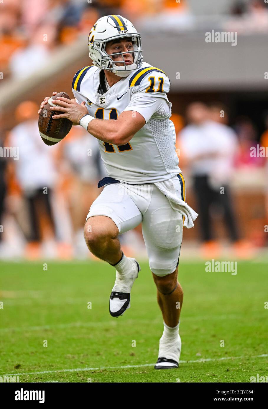 KNOXVILLE, TN - SEPTEMBER 06: East Tennessee State Buccaneers quarterback Cade McNamara (11 ...