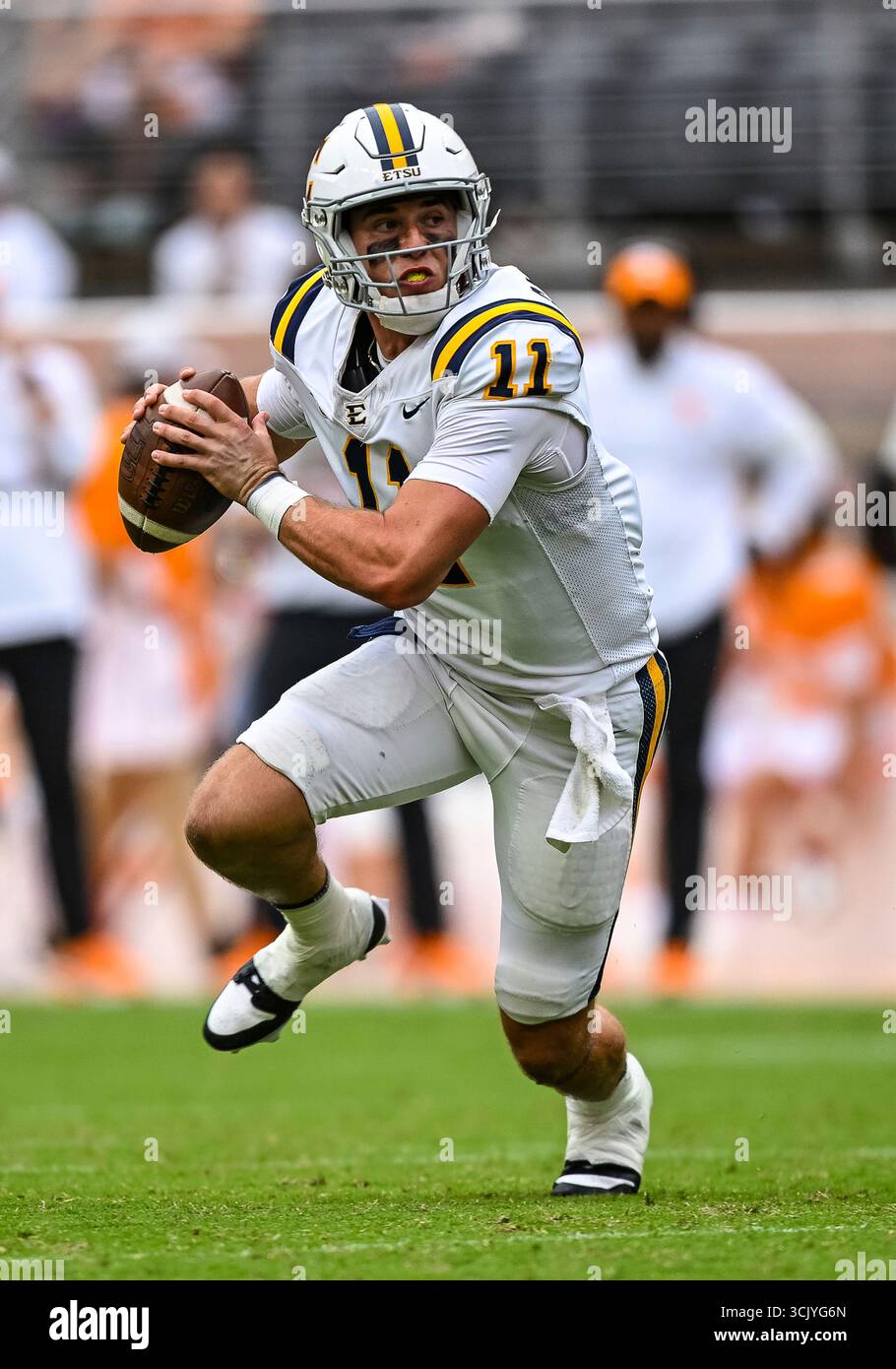 KNOXVILLE, TN - SEPTEMBER 06: East Tennessee State Buccaneers quarterback Cade McNamara (11 ...