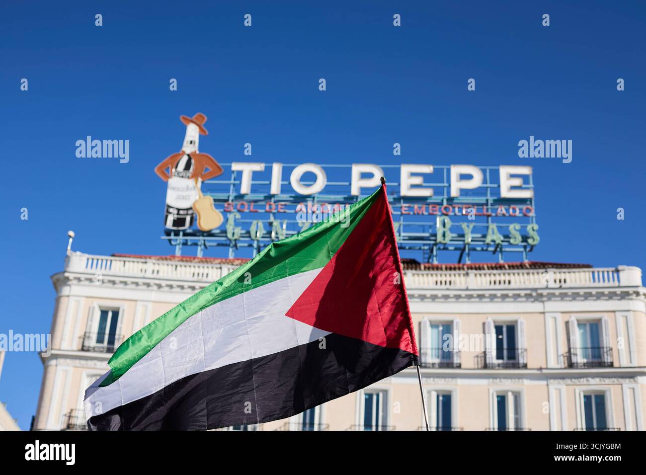 Protesters gather at Puerta del Sol in Madrid during an urgent ...
