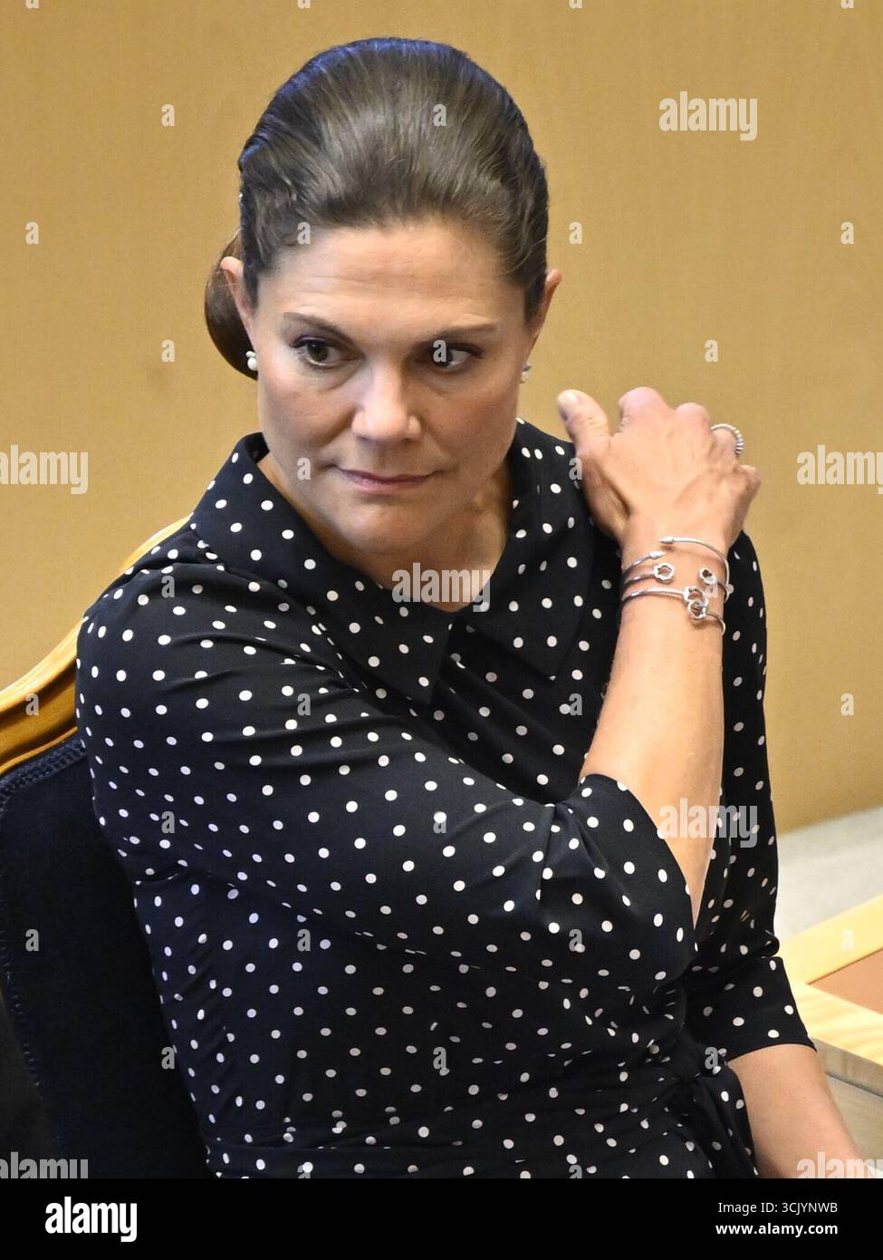Crown Princess Victoria in the Parliament in Stockholm, Sweden, on ...