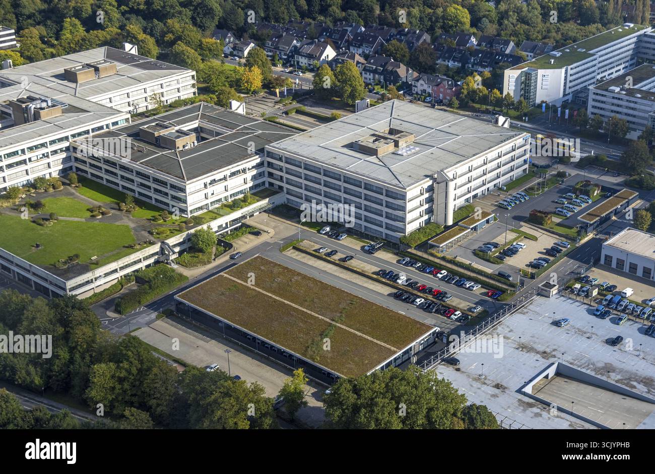 Aerial view, police Essen, police station south, Theodor-Althoff ...