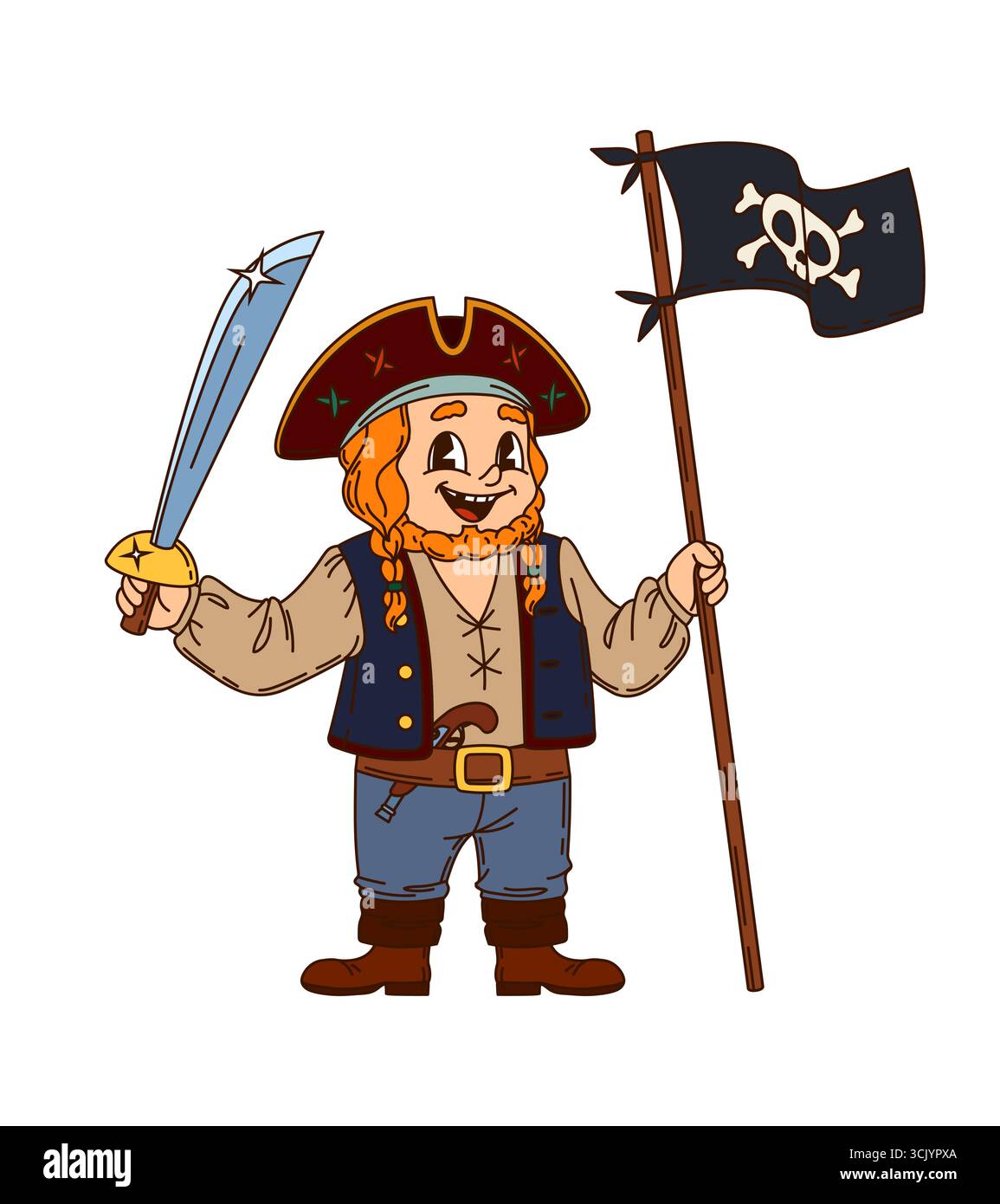 Man jolly roger pirate Cut Out Stock Images & Pictures - Alamy