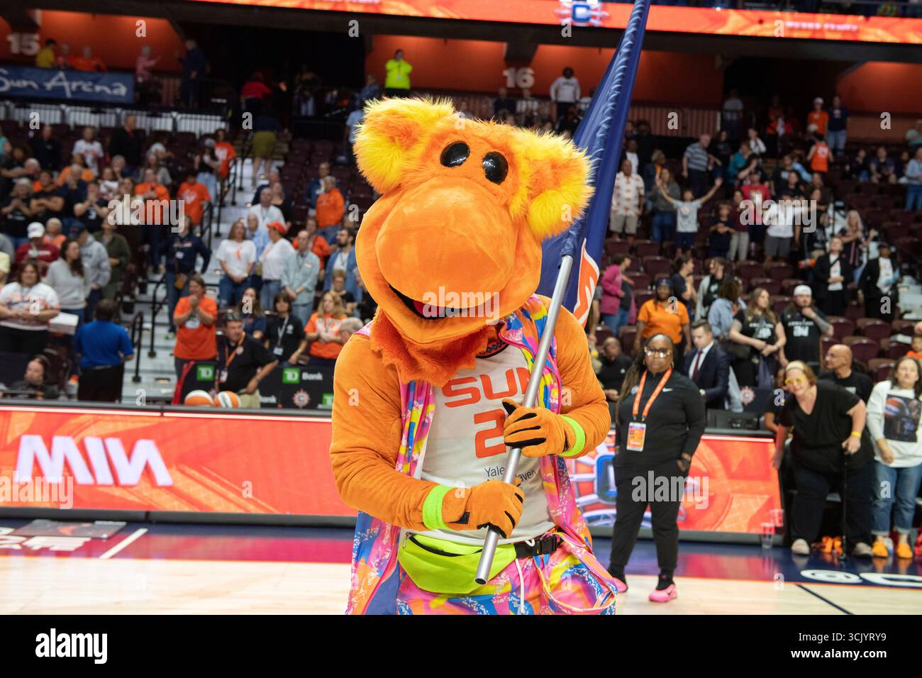 UNCASVILLE, CT - SEPTEMBER 06: Blaze, the Connecticut Sun mascot ...