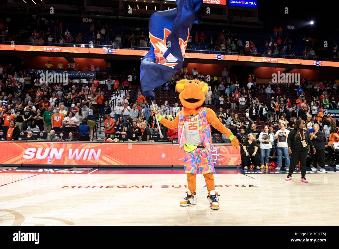 UNCASVILLE, CT - SEPTEMBER 06: Blaze, the Connecticut Sun mascot ...
