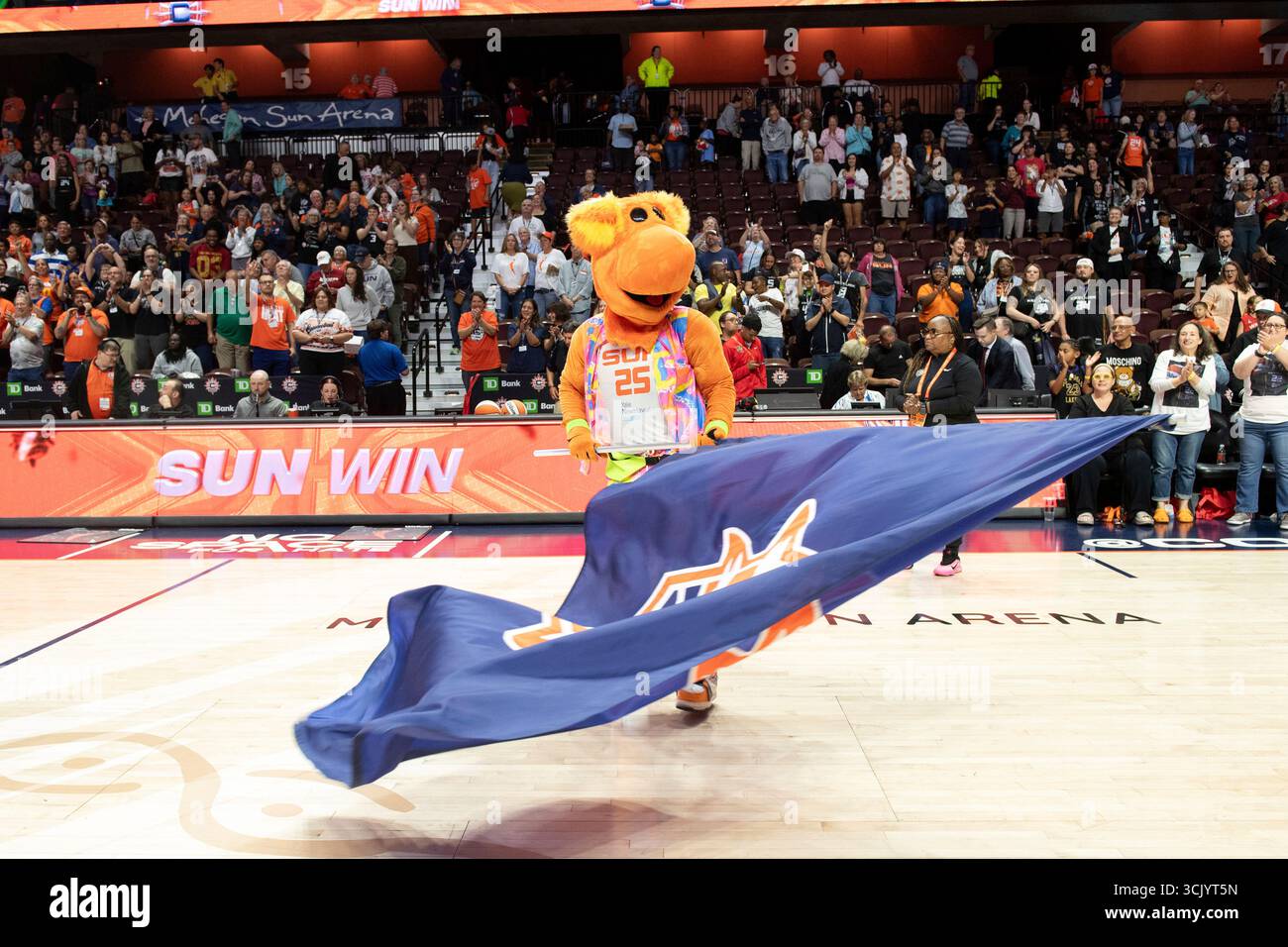 UNCASVILLE, CT - SEPTEMBER 06: Blaze, the Connecticut Sun mascot ...