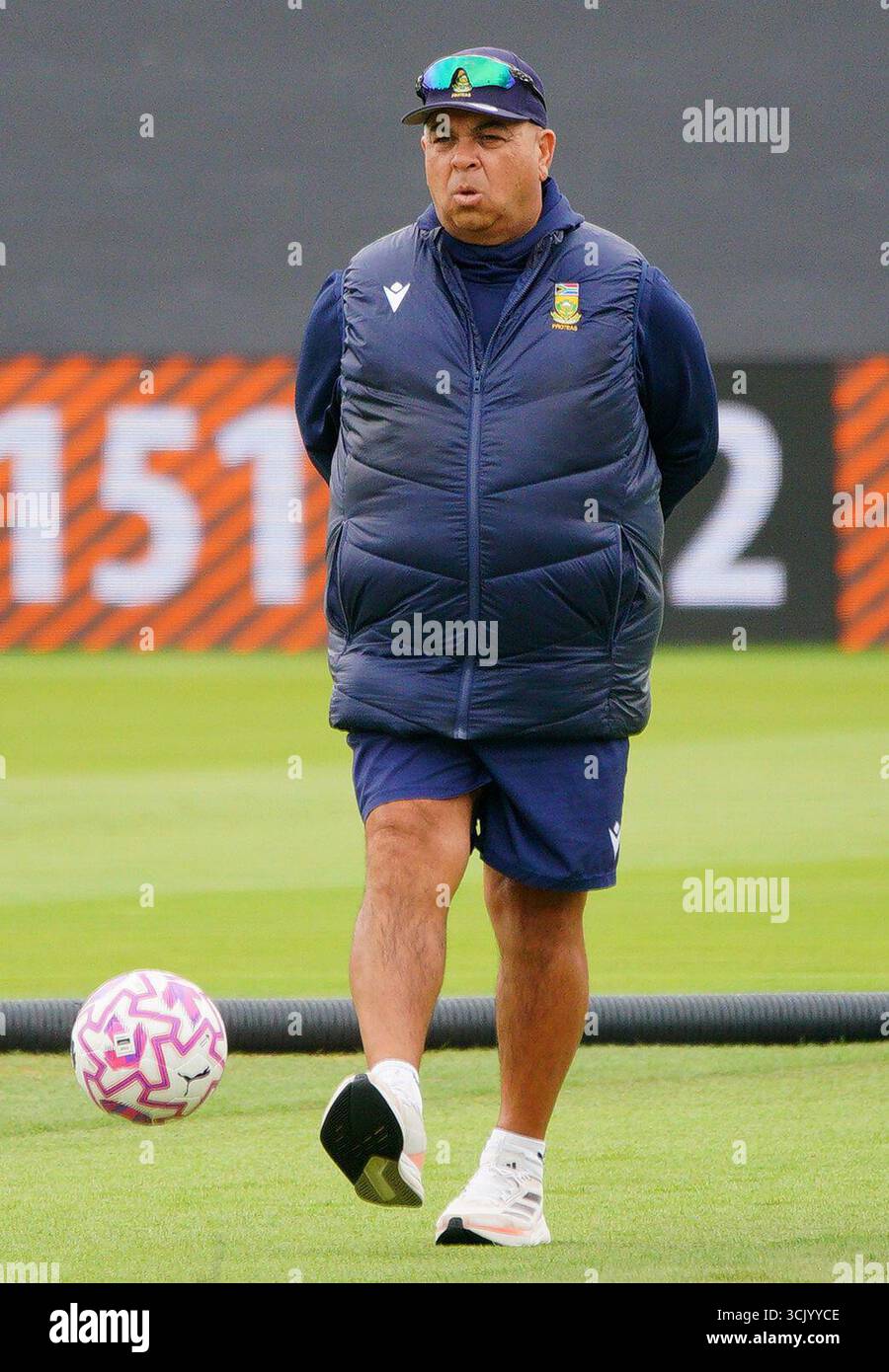 South Africa head coach Shukri Conrad during a nets session at Sophia ...
