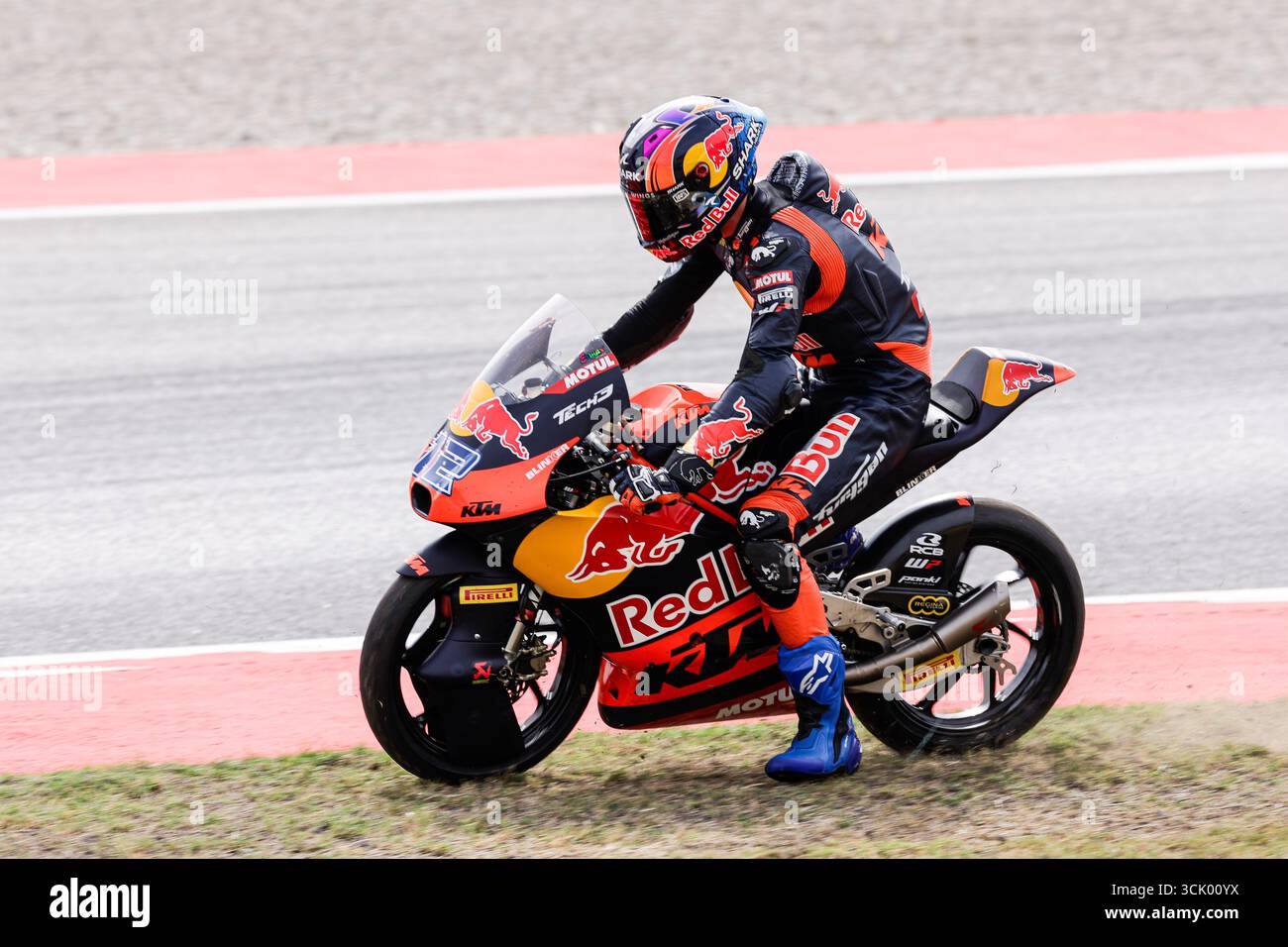 Jacob Roulstone from Australia of Red Bull KTM Tech3 with KTM during ...