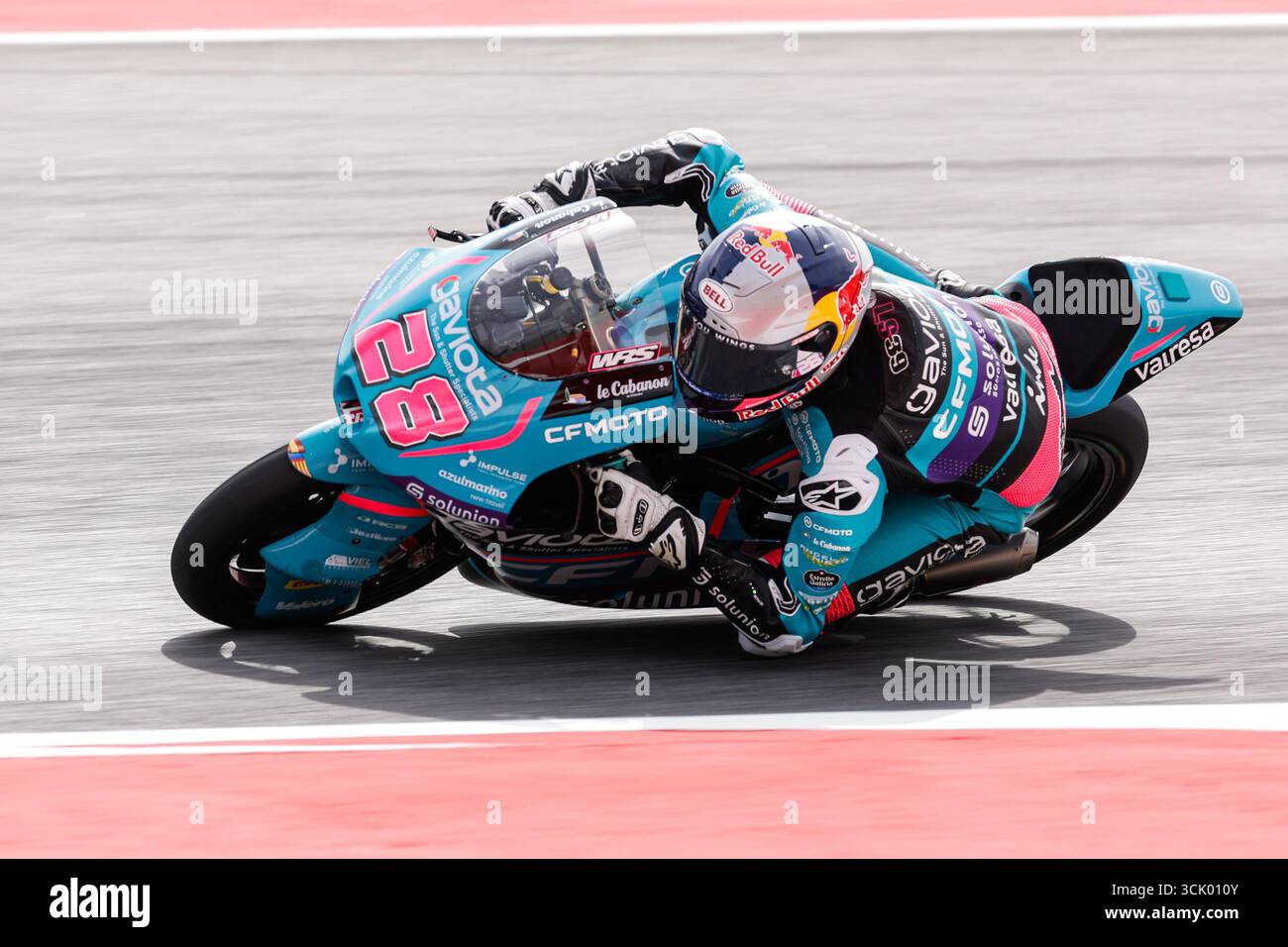 Maximo Quiles from Spain of CFMoto Aspar Team with KTM during the MotoGP of Catalunya Moto3 race ...