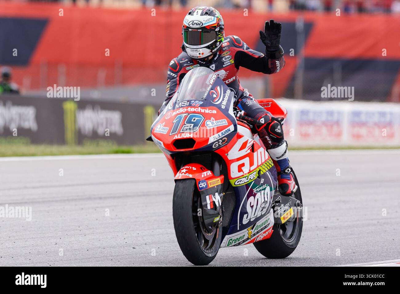 Eric Fernandez from Spain of QJMOTOR FRINSA MSI with Boscoscuro during ...
