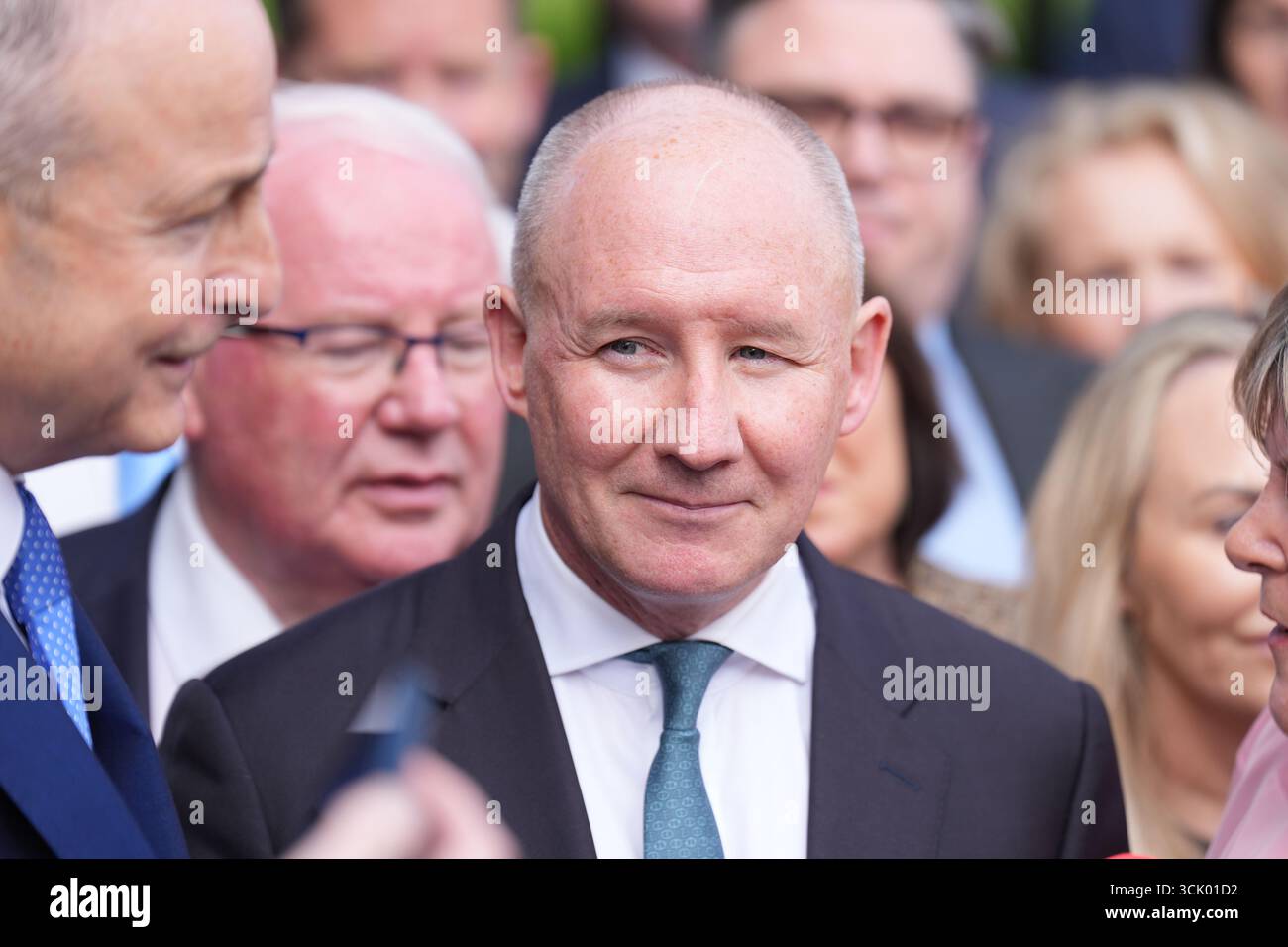 Former Dublin Gaelic football manager Jim Gavin speaking to the media ...