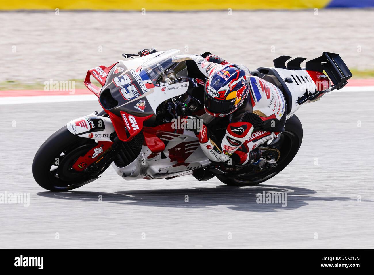 Somkiat Chantra from Thailand of Idemitsu Honda LCR with Honda RC213V during the MotoGP of ...