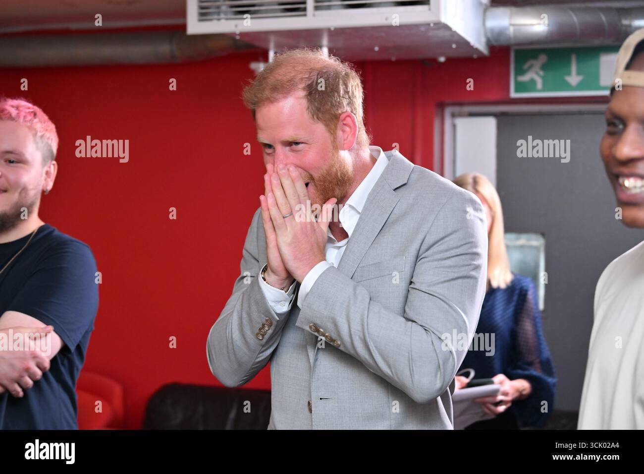 The Duke of Sussex during a visit to the Community Recording Studio ...