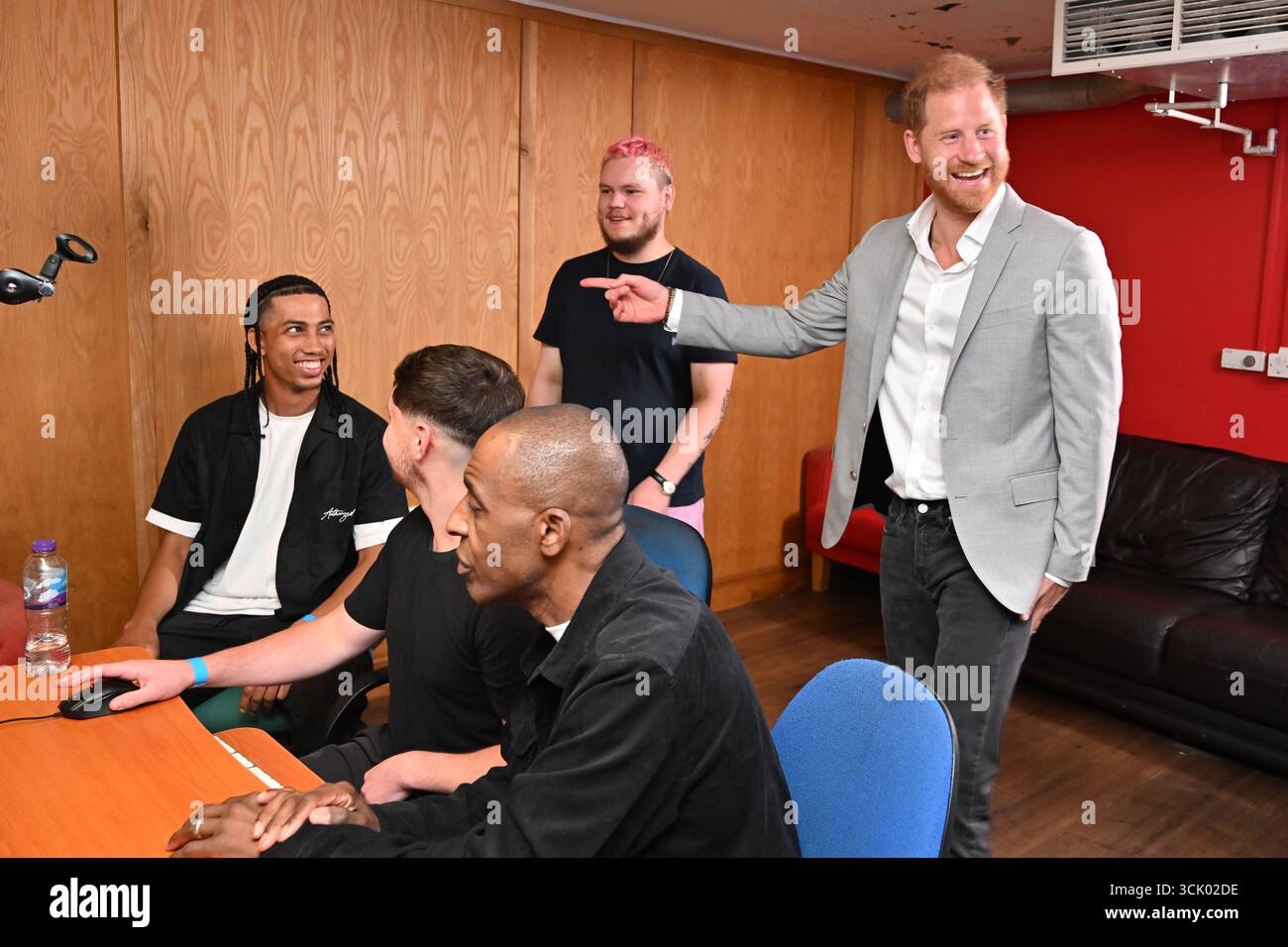 The Duke of Sussex during a visit to the Community Recording Studio ...