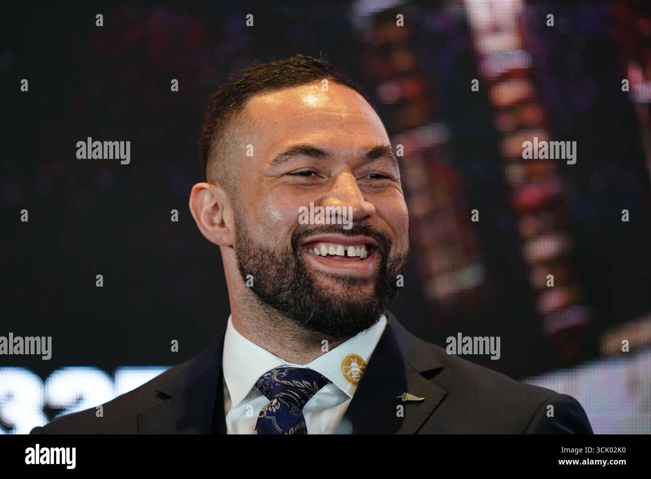 Joseph Parker during a press conference at Glazers Hall, London ...