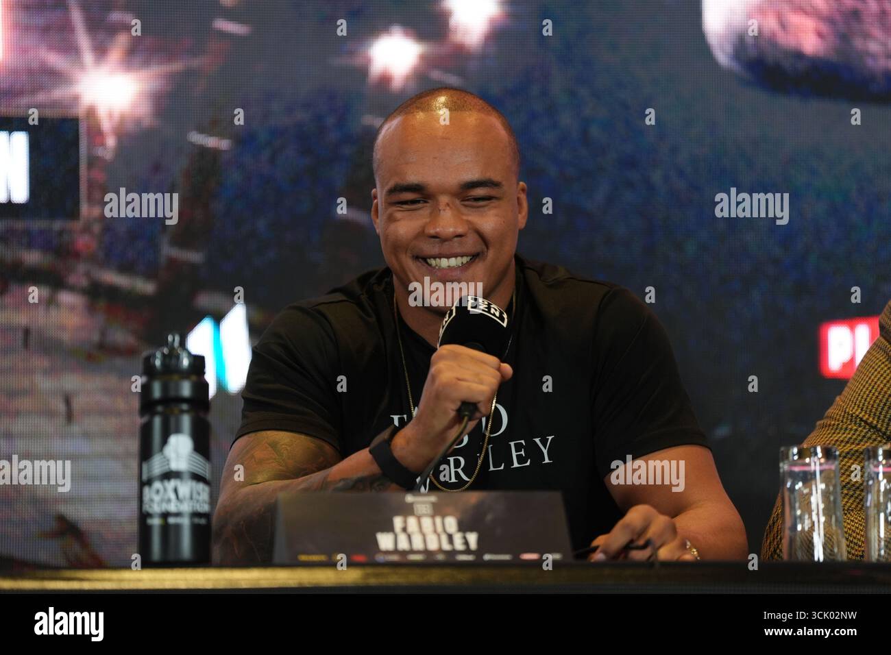 Fabio Wardley during a press conference at Glazers Hall, London ...