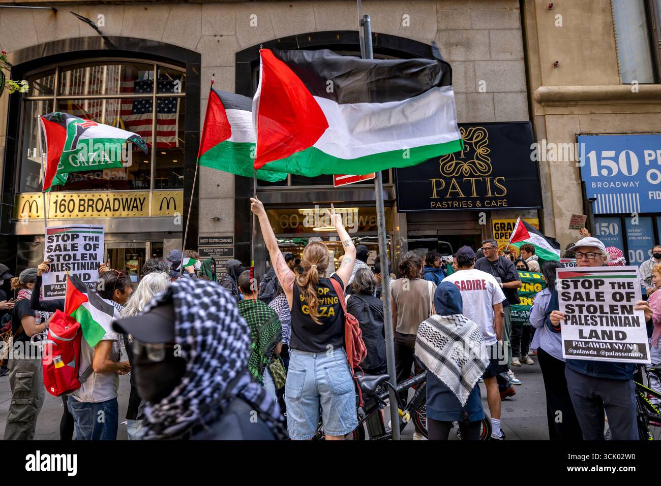 Pro-Palestinian and pro-Israel demonstrators face-off during "Stop The ...