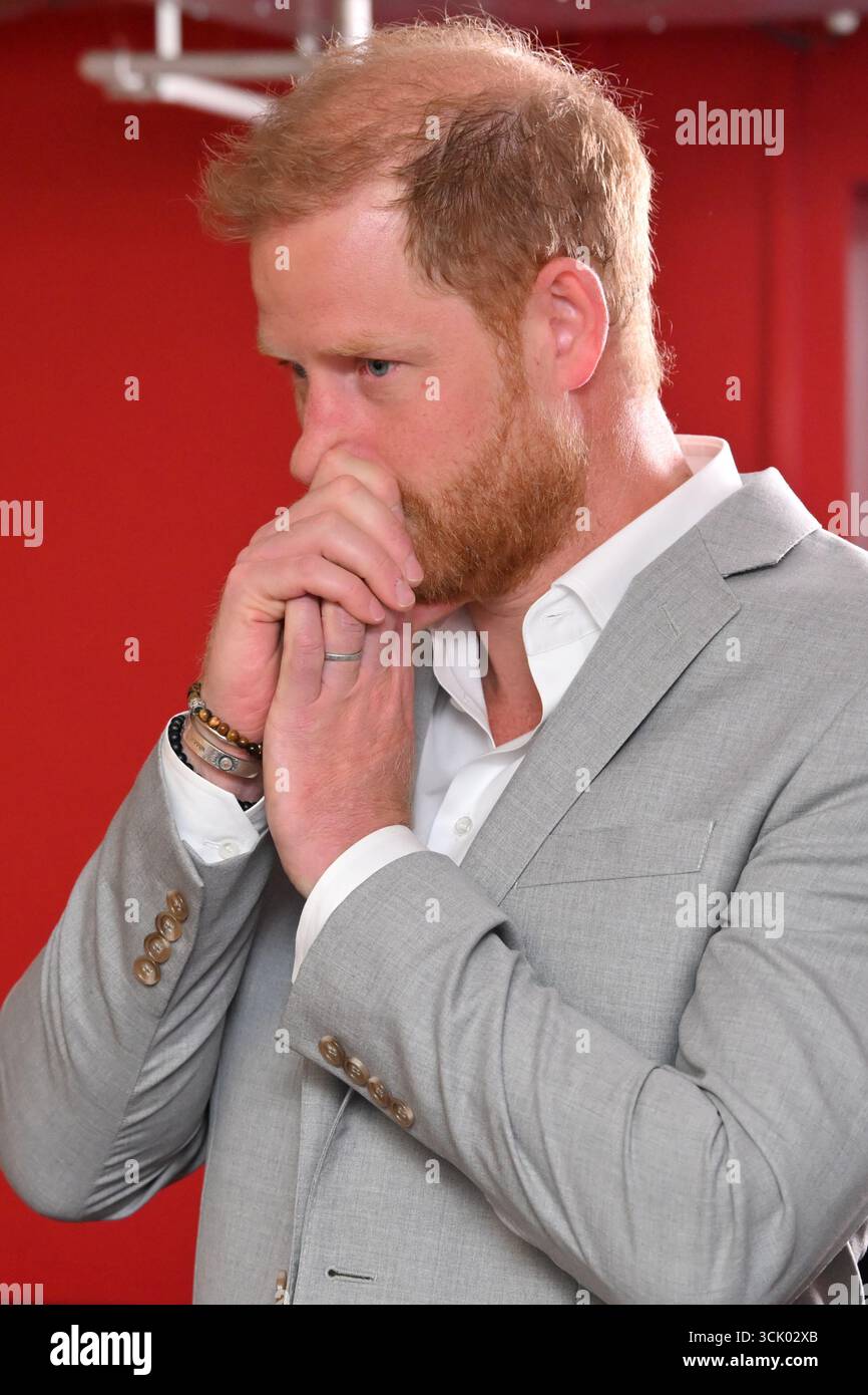 The Duke of Sussex during a visit to the Community Recording Studio ...