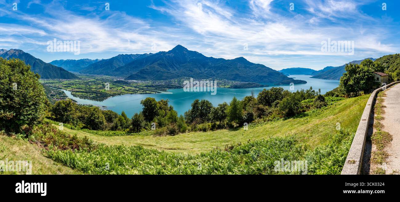 Lake Como, photographed in Trezzone, Como, with the villages and ...