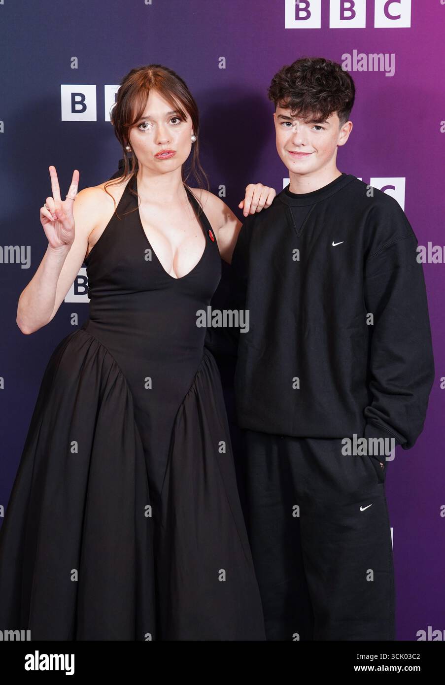 EMBARGOED TO 1800 TUESDAY SEPTEMBER 9 Aimee Lou Wood and Owen Cooper ...