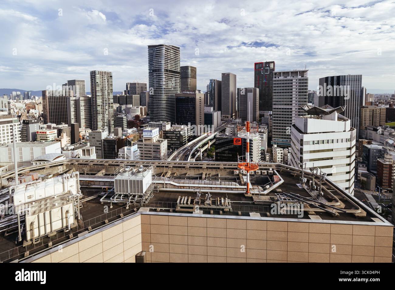 OSAKA, JAPAN - SEPTEMBER 25 2024: Umeda cityscape urban views from ...