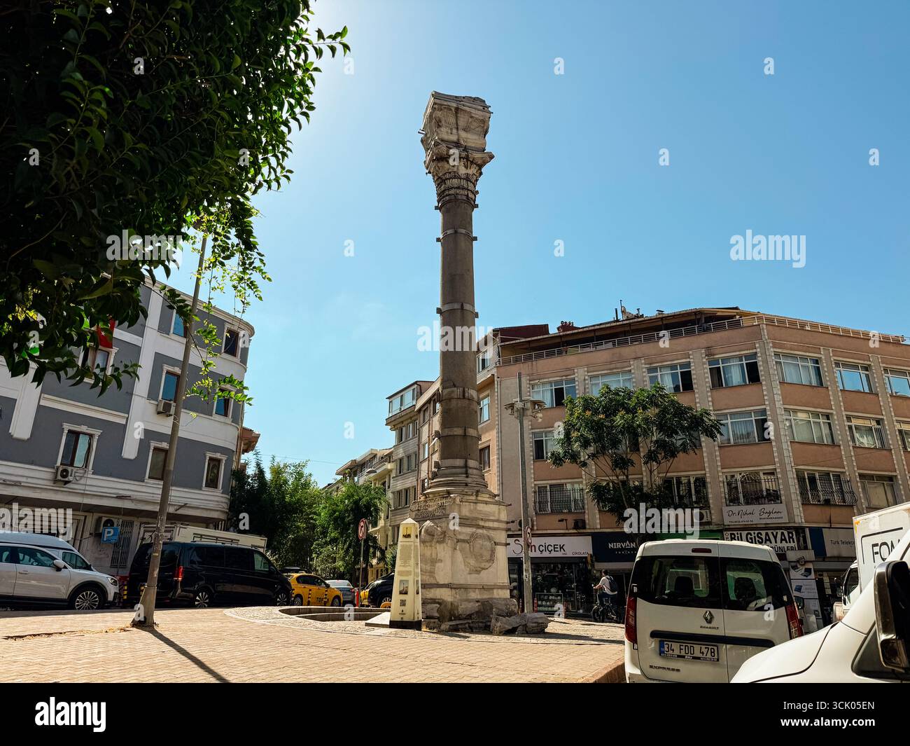Istanbul, Turkey - July 28 2025: The Column of Constantine rising ...