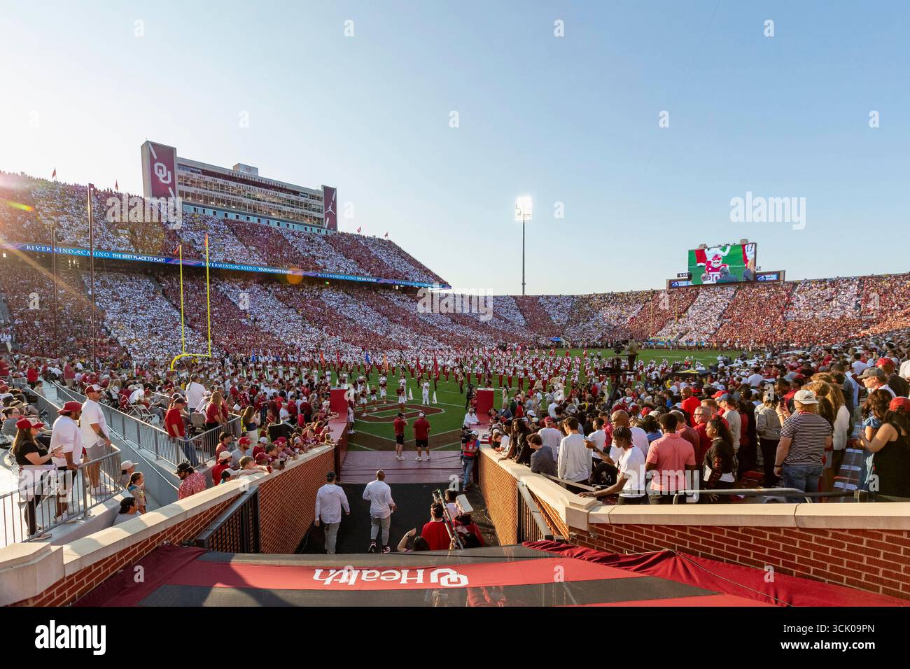 A general overview of Gaylord Oklahoma Memorial Stadium before the ...