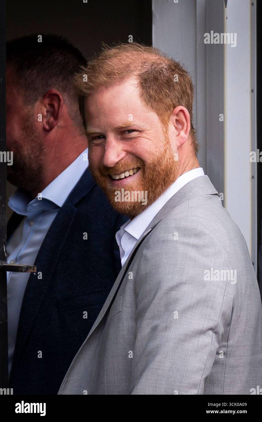 The Duke of Sussex arrives for a visit to the Community Recording ...