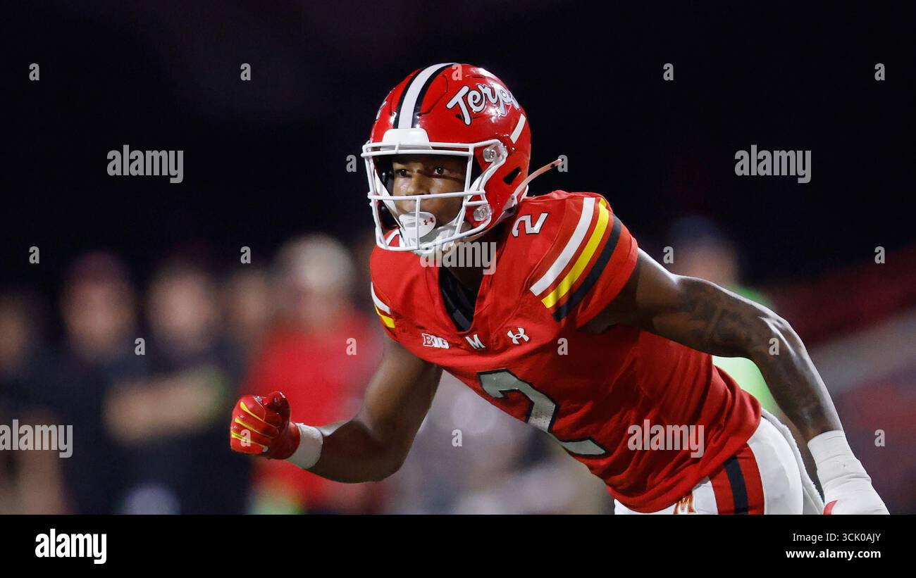 Maryland defensive back Braydon Lee (2) during an NCAA football game ...