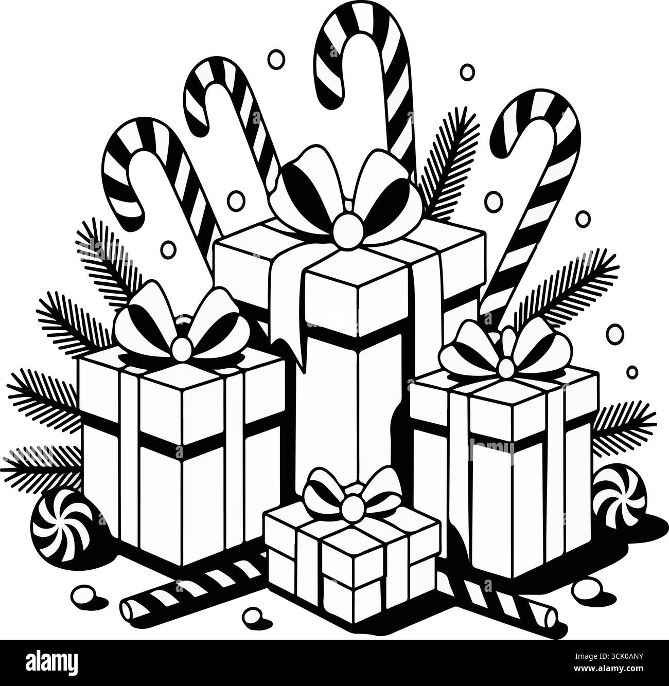 Wrapped gift box candy Stock Vector Images - Alamy