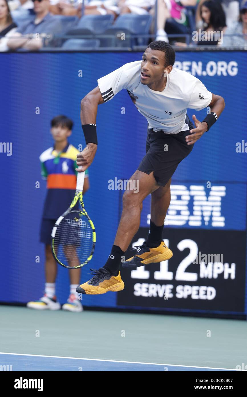 Felix Auger-Aliassime of Canada during day 11 of the 2025 US Open ...