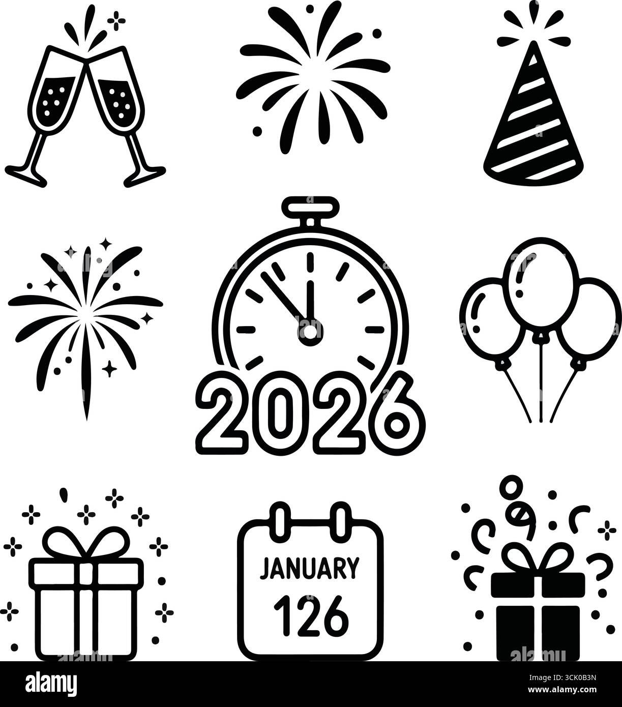 Festive party fireworks celebration Stock Vector Images - Alamy