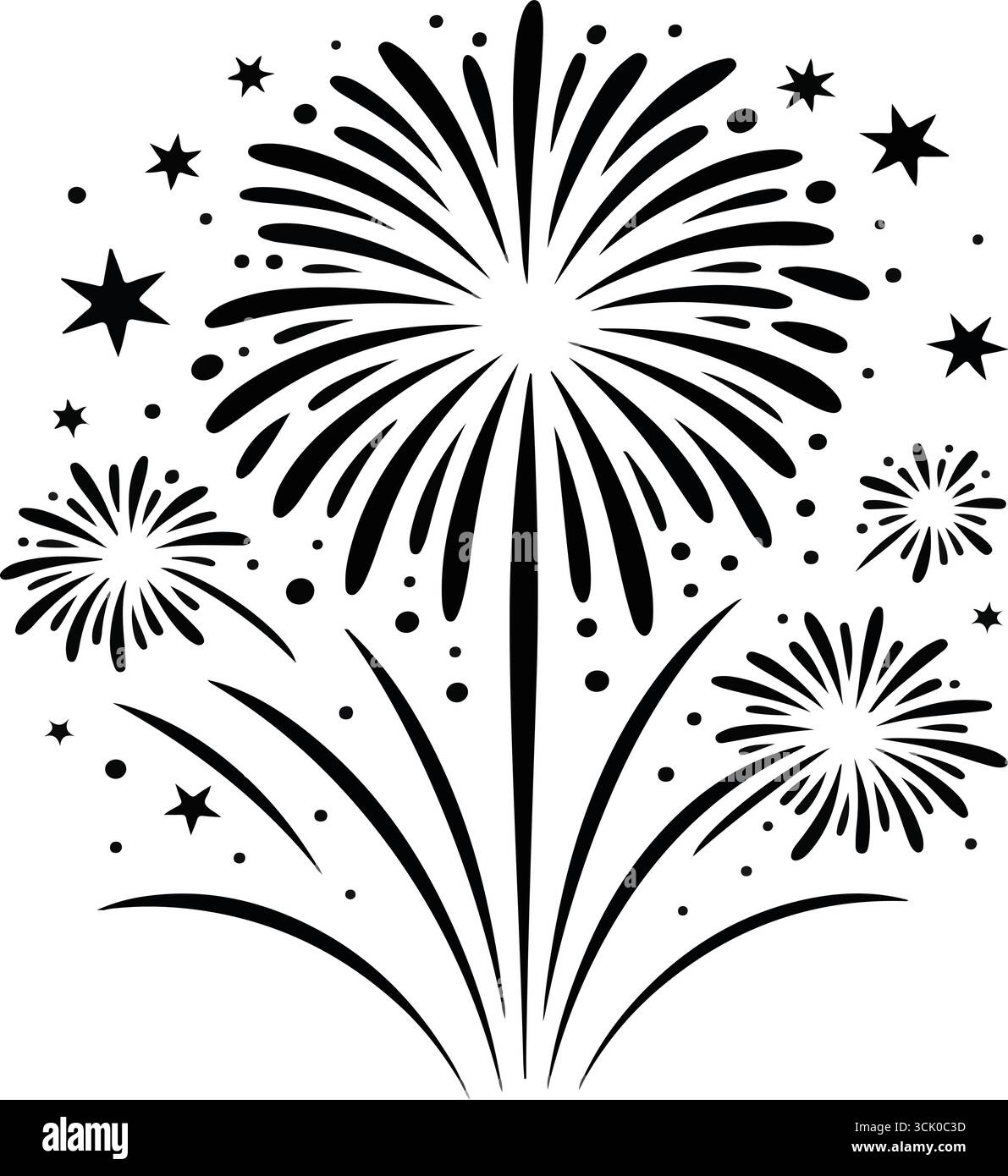 New year fireworks vector Stock Vector Images - Alamy