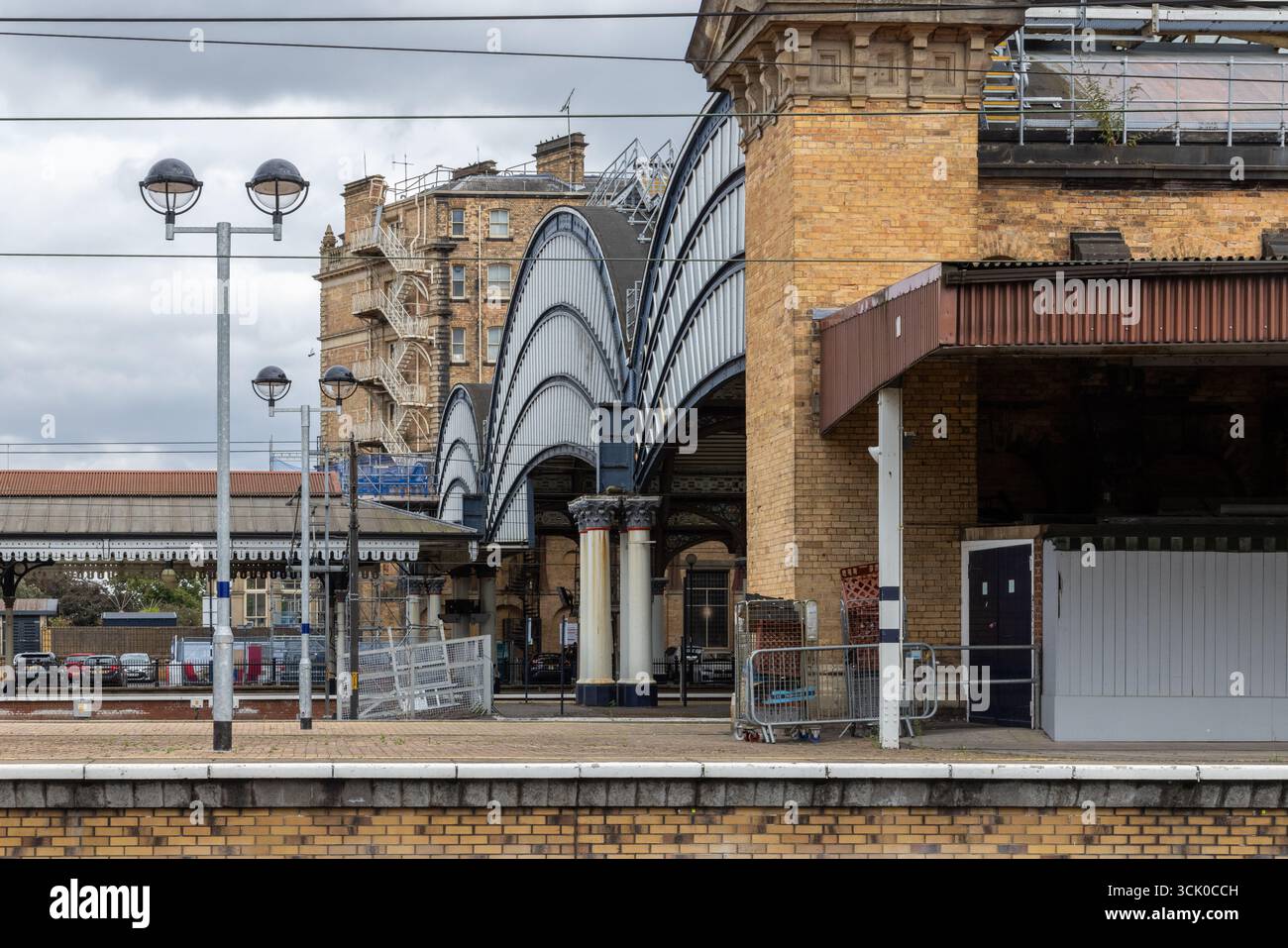 Exterior and partial interior of York railway station, featuring ...