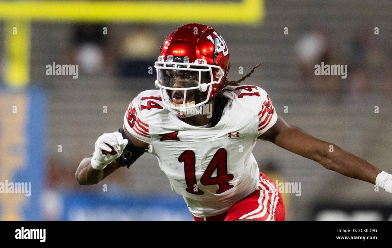 Utah cornerback JC Hart (14) runs during an NCAA football game against ...