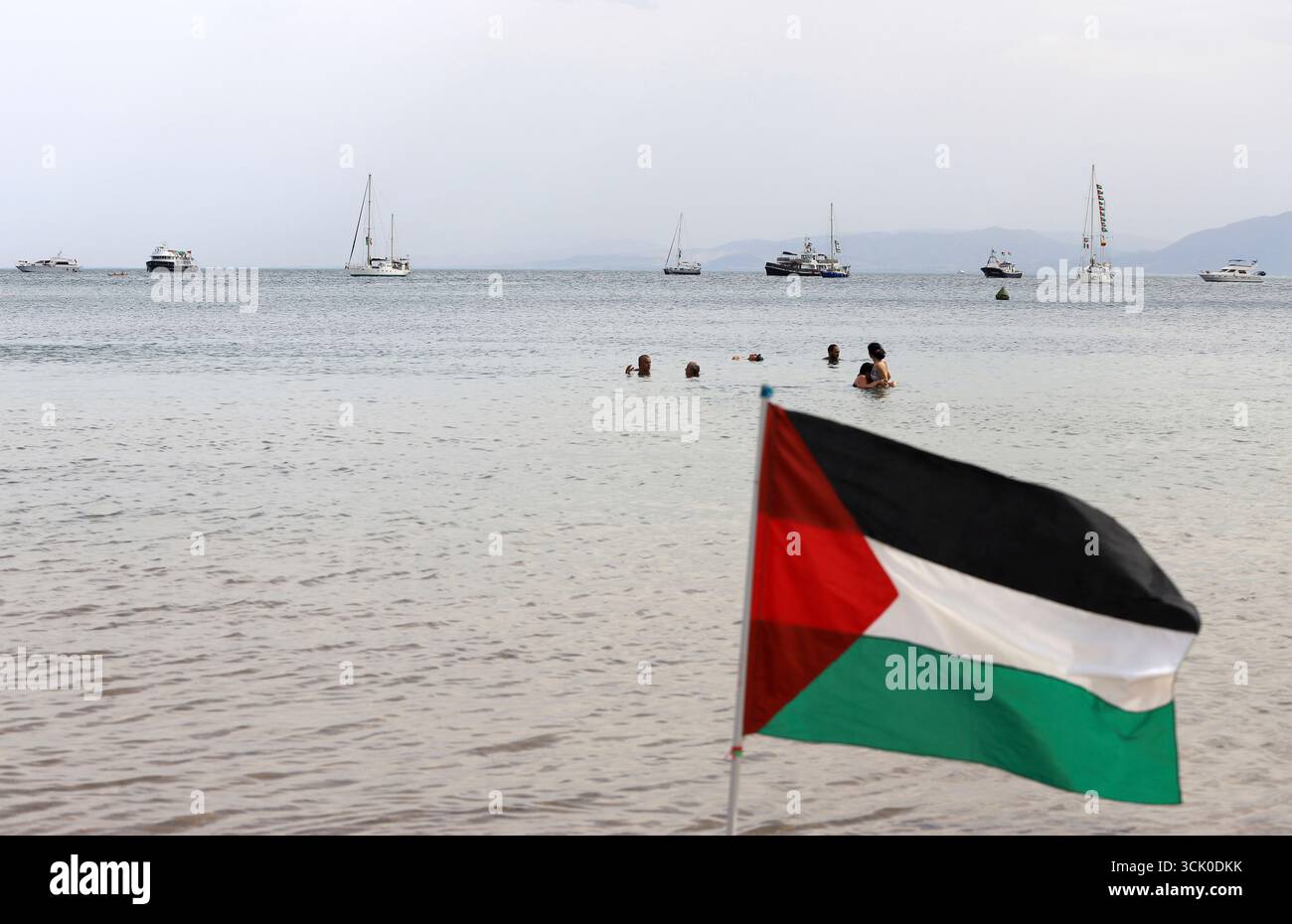 Ships that are part of the Global Sumud Flotilla heading to Gaza are ...