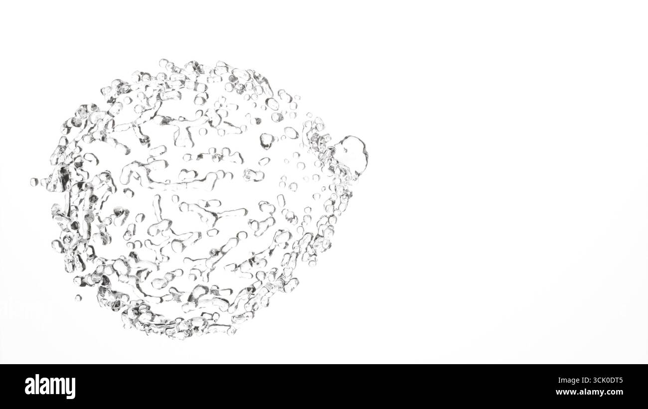Water splash drop liquid collider on white bg 3d render Stock Photo - Alamy