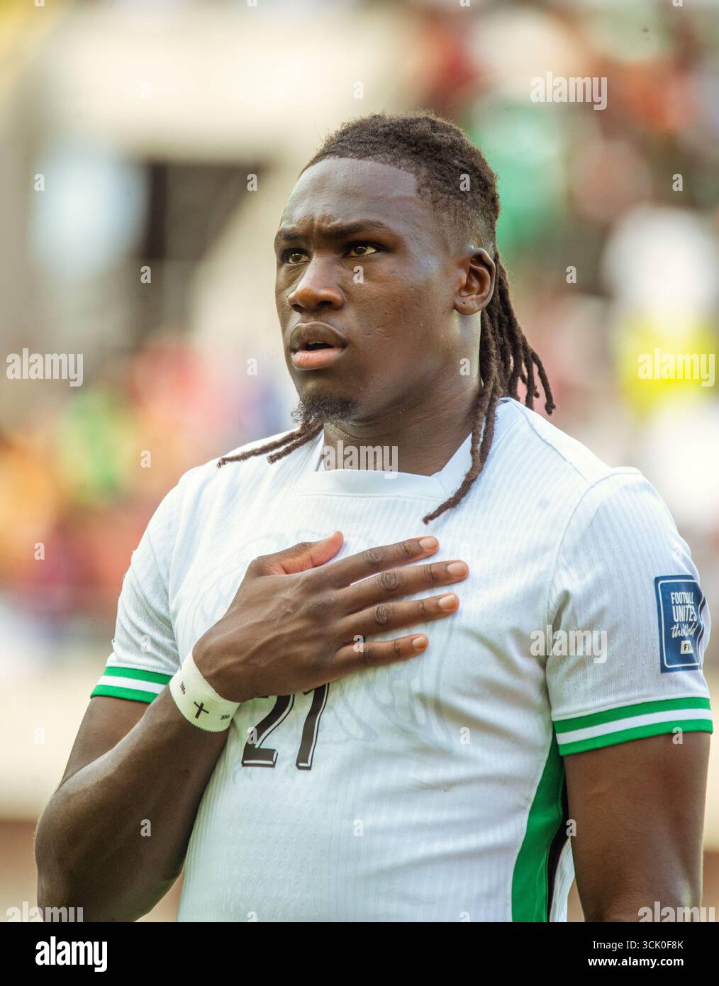 Calvin Bassey #21 of Nigeria poses before the FIFA World Cup 2026 Group ...