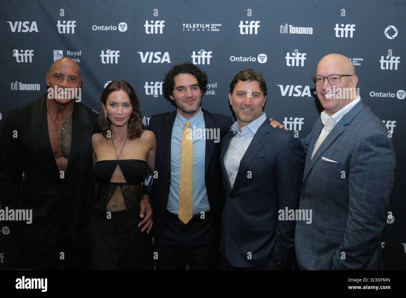 Dwayne Johnson, Emily Blunt, and Benny Safdie attend the Toronto International Film Festival ...
