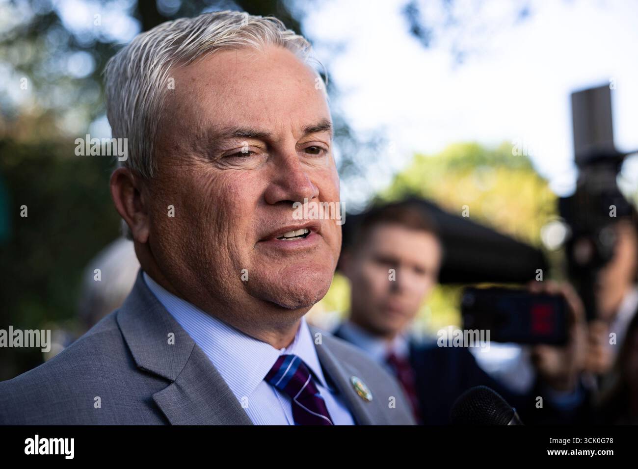 House Oversight Committee Chair James Comer (R-Ky.) speaks with ...