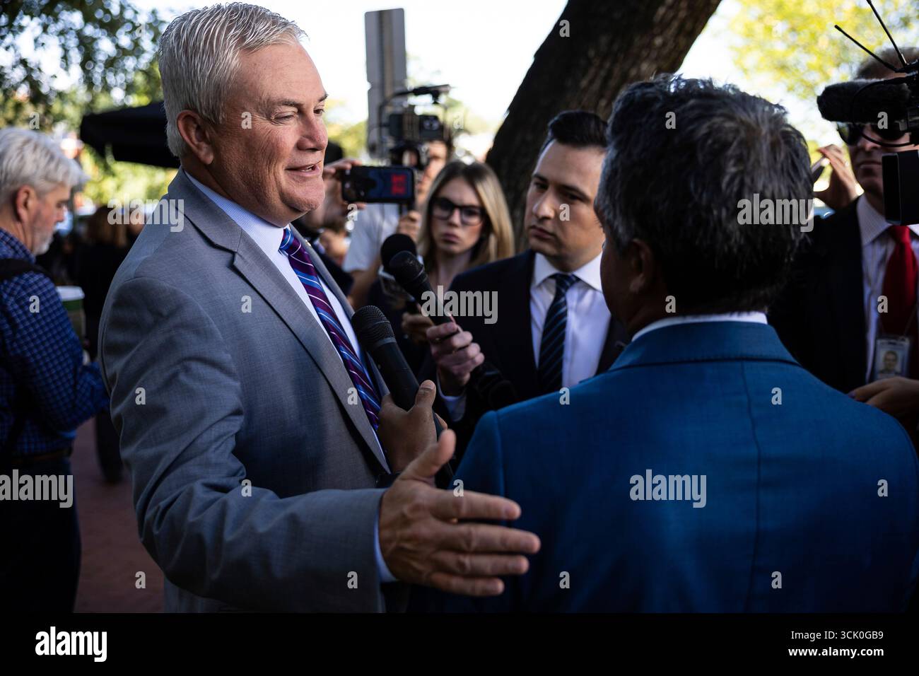 House Oversight Committee Chair James Comer (R-Ky.) speaks with ...