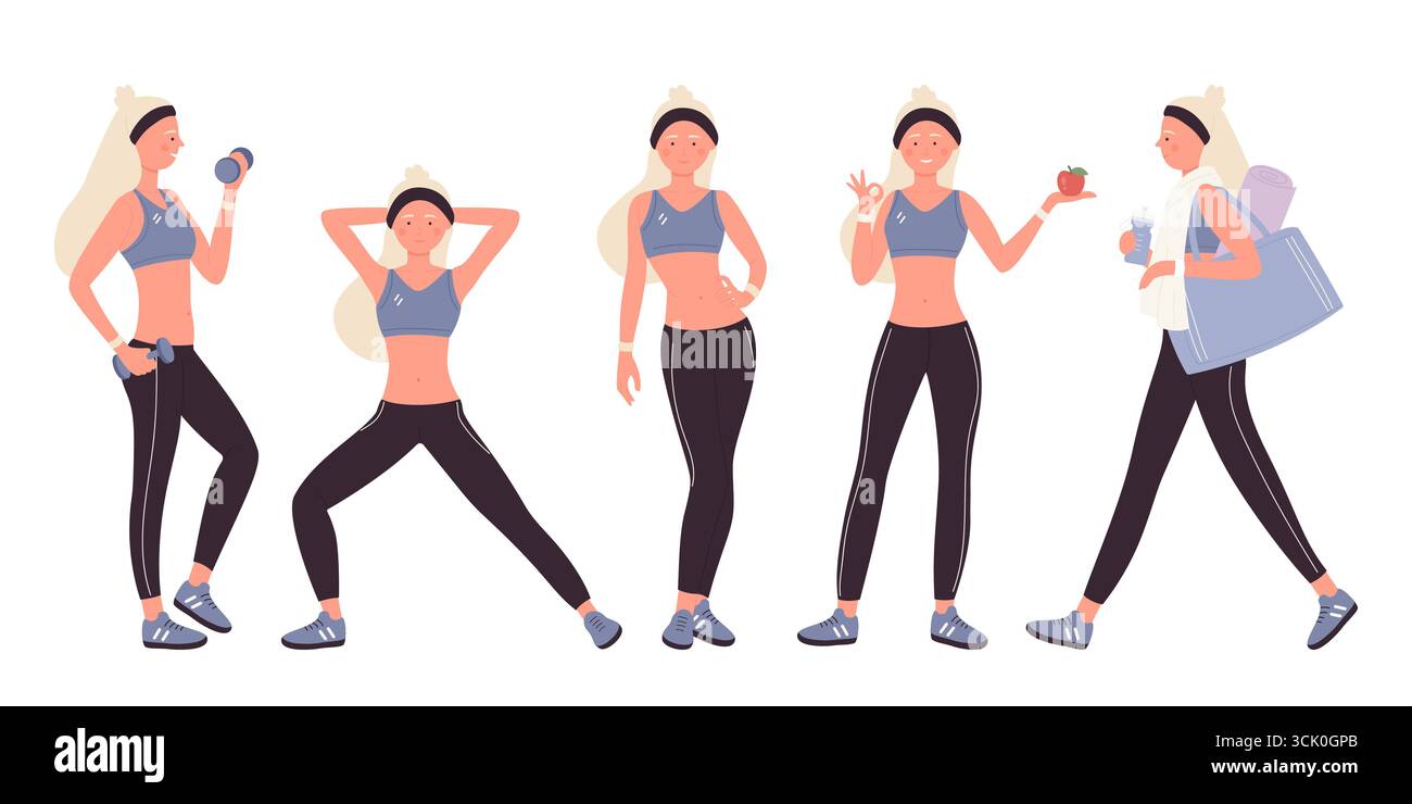 Confident woman poses water Stock Vector Images - Alamy