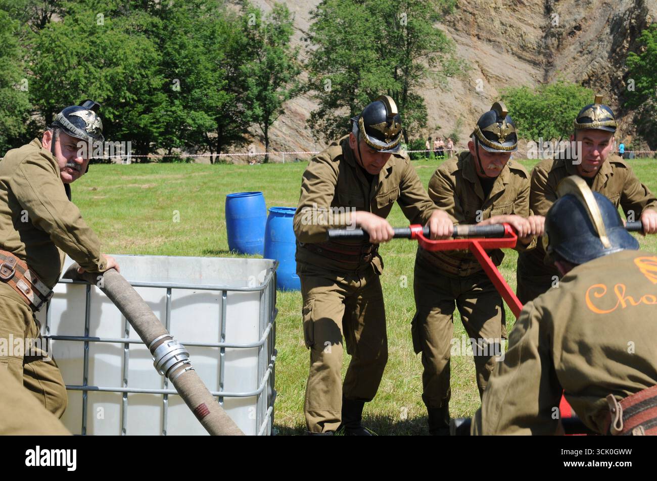 Fire brigade team in hi-res stock photography and images - Alamy