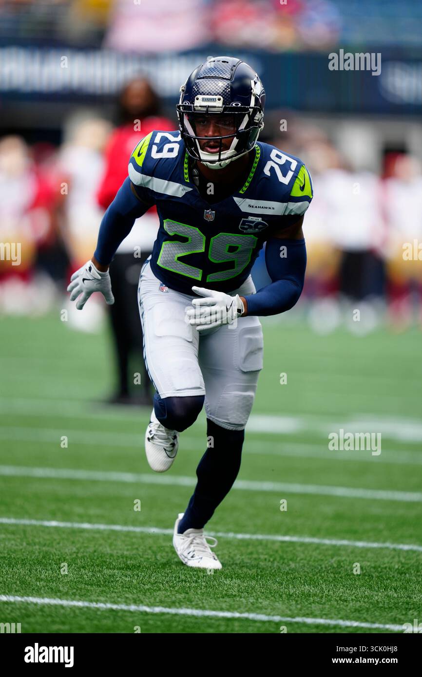 Seattle Seahawks cornerback Josh Jobe (29) runs down the field before ...