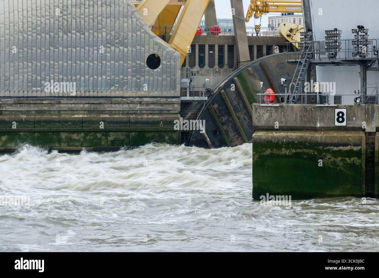 London, UK 7 September 2025. Thames Barrier annual test closure at a ...