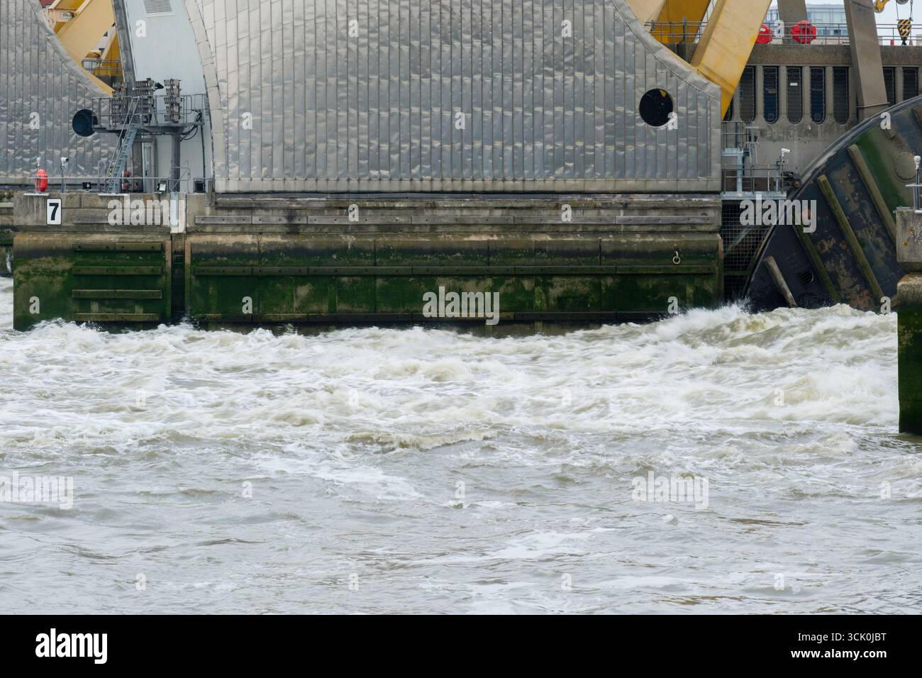 London, UK 7 September 2025. Thames Barrier annual test closure at a ...