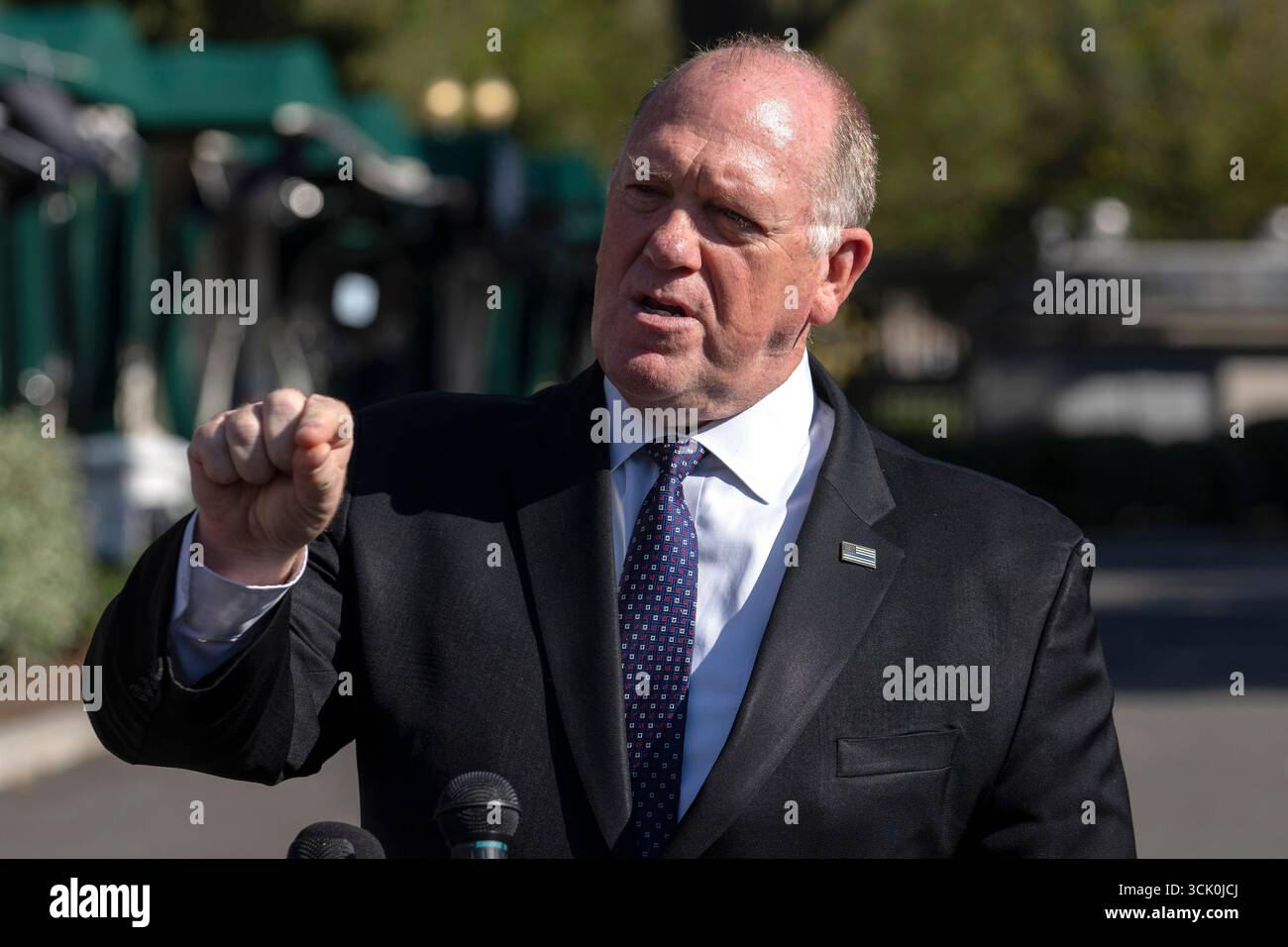 White House border czar Tom Homan speaks with reporters at the White ...