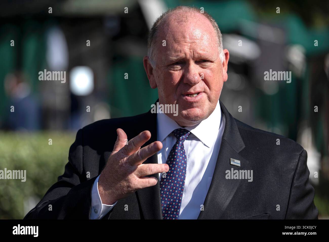 White House border czar Tom Homan speaks with reporters at the White ...
