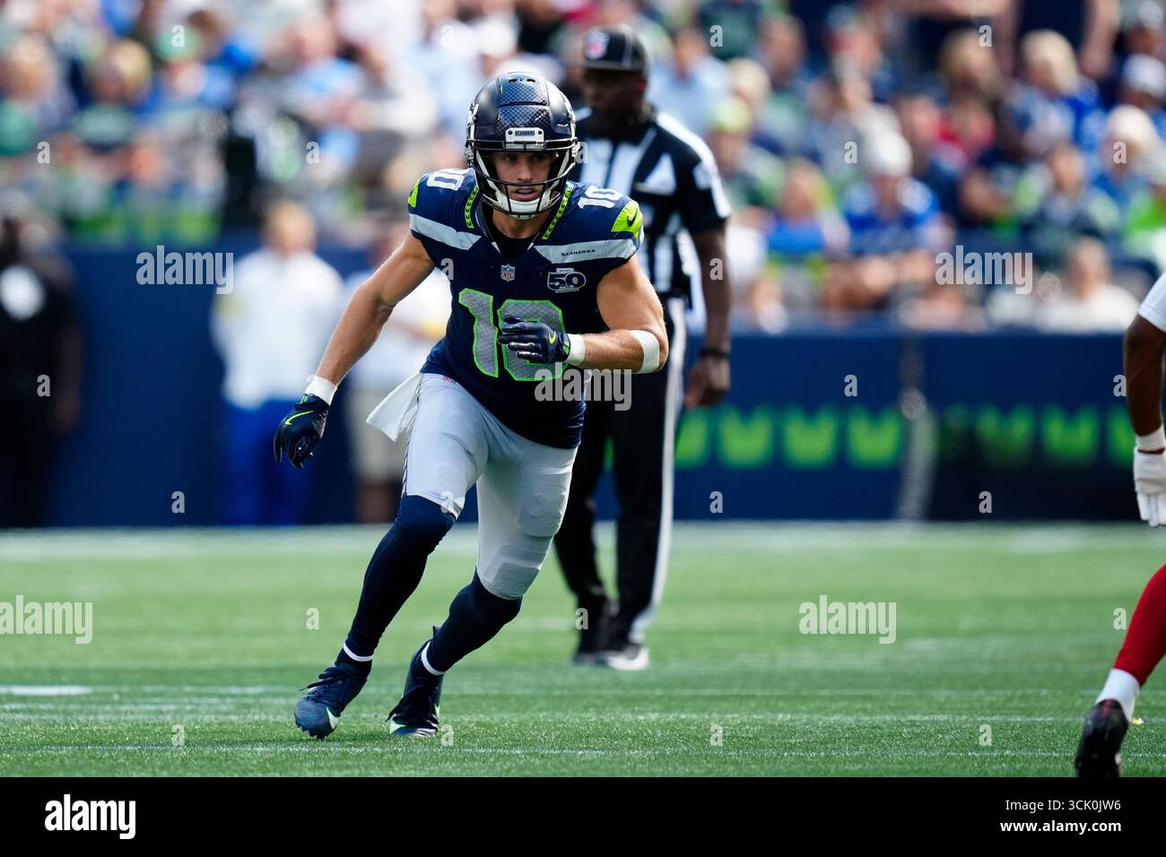 Seattle Seahawks wide receiver Cooper Kupp (10) runs down the field ...