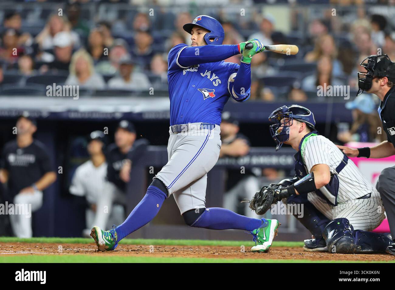 BRONX, NY - SEPTEMBER 05: George Springer #4 of the Toronto Blue Jays ...