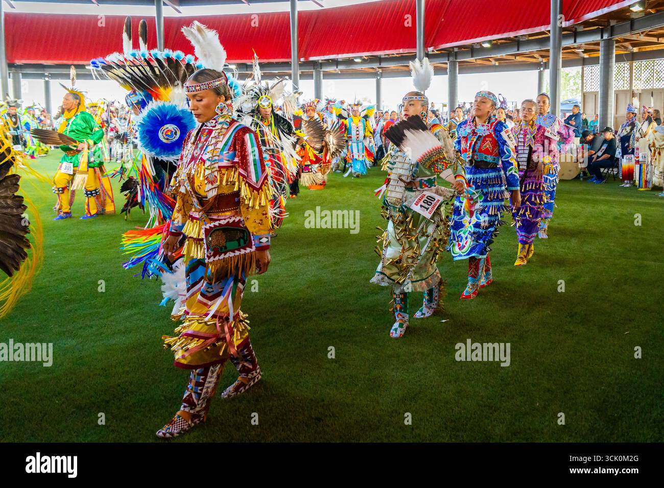 White Shield, ND, USA - July 11 2025: Traditional Native American ...